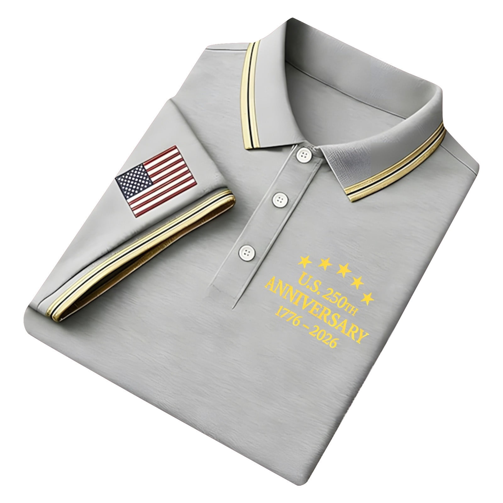 4th of July Polo Shirts for Men's 250th Anniversary Patriotic Graphic ...