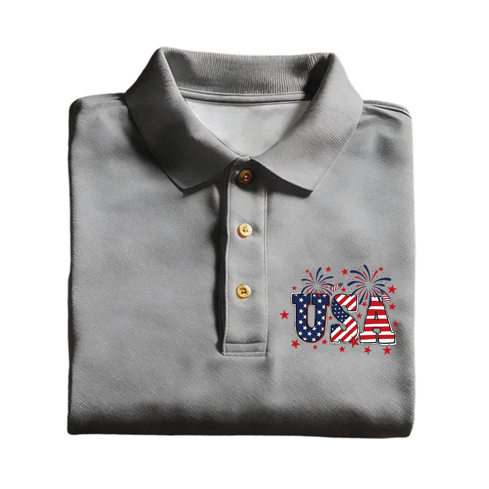 4th of July Polo Shirts for Men's Independence Day Patriotic Graphic ...