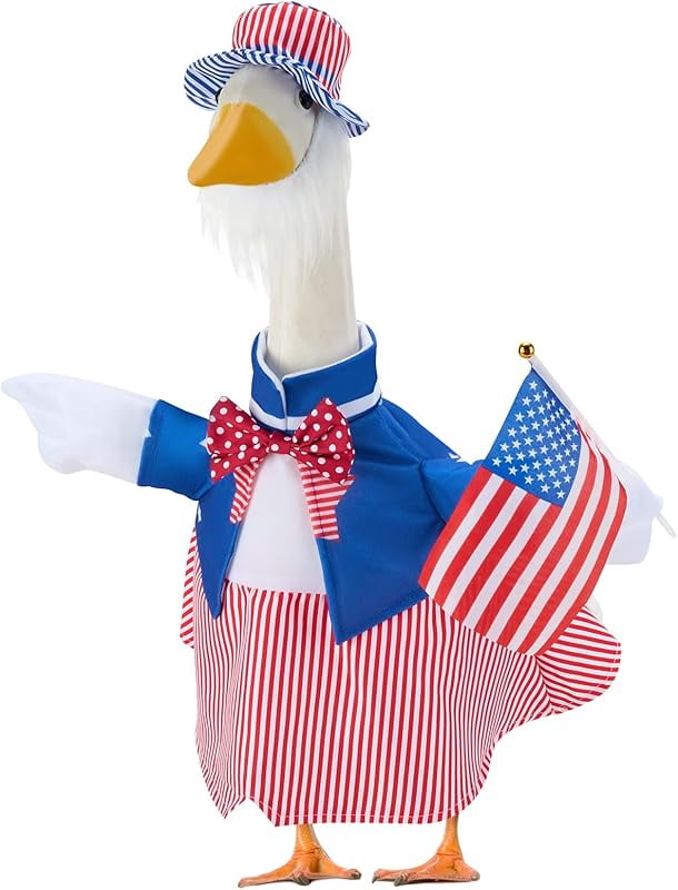 4th of July Porch Goose Outfits for 23 Inch Lawn Statue, Patriotic ...