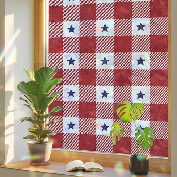 4th of July Privacy Window Film, Decorative Stained Glass Window Film ...