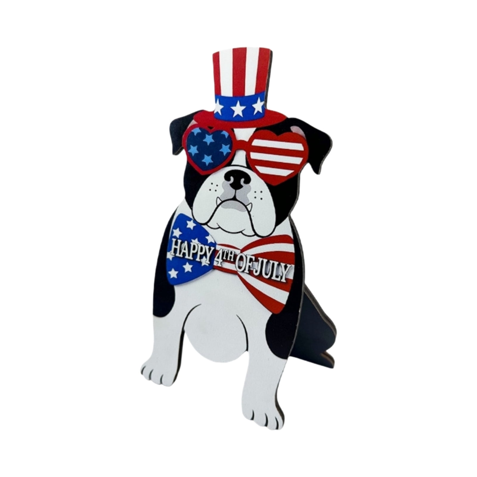 4th of July Puppy Wooden Ornament, Memorial Day Home Decor, Patriotic ...