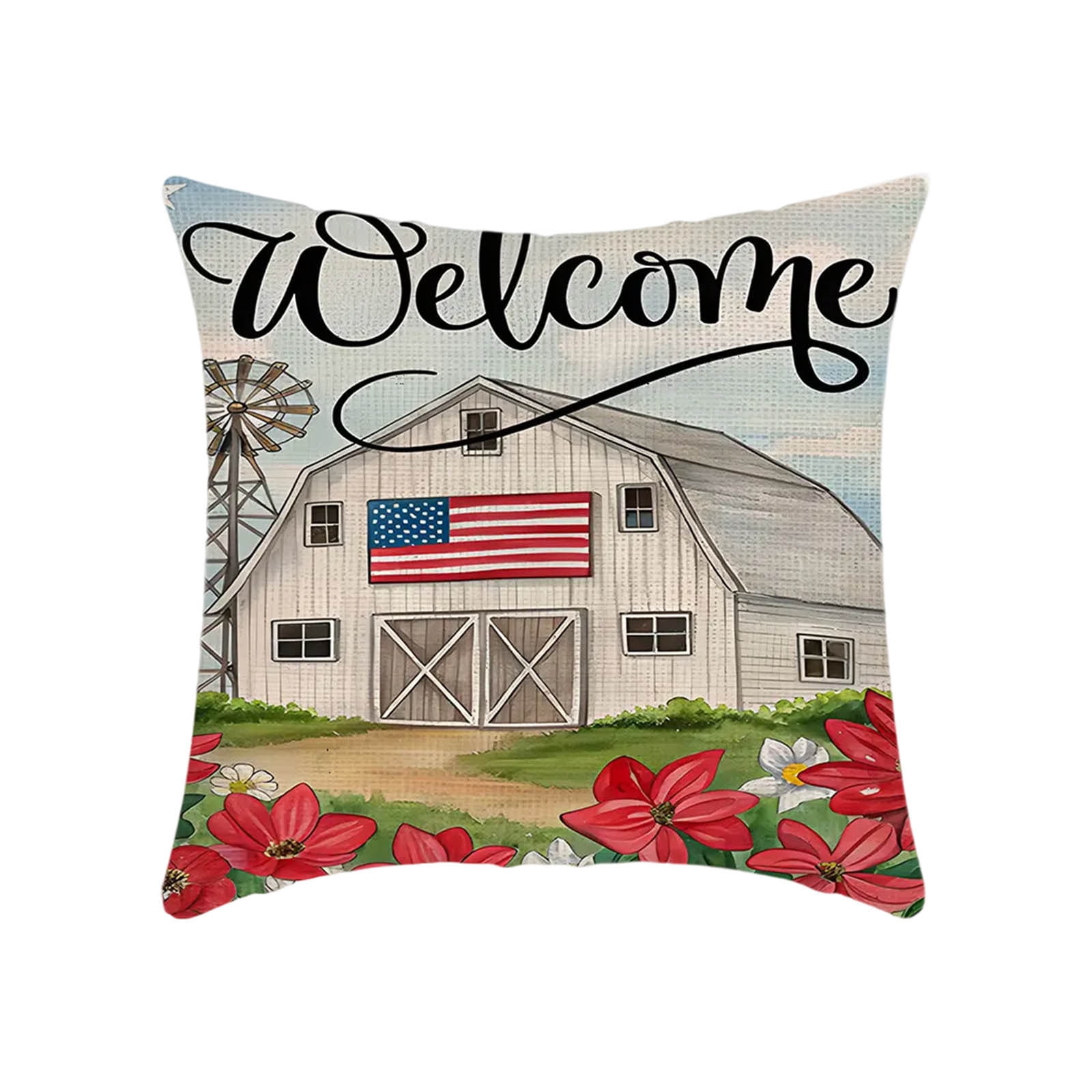 4th of July Qwtwty 4th of July Decorations America Flag Double Sides ...