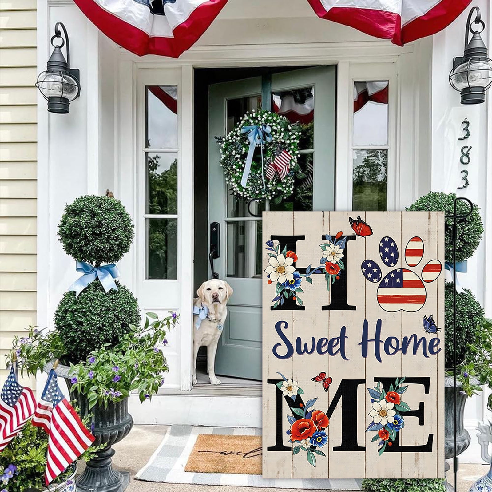 4th of July Qwtwty Fourth of July Decorations Independence Day Garden ...