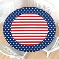 4th of July Round Fitted Tablecloth with Elastic Edge,Water-Resistant ...