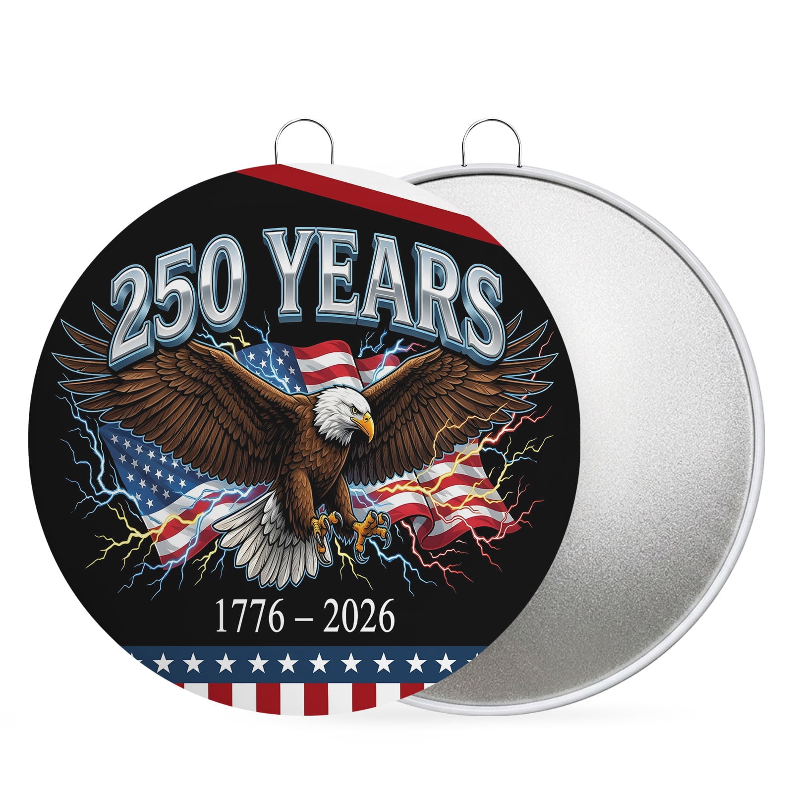 4th of July Round Metal Signs for Outside 250 Years Tin Signs Stainless ...