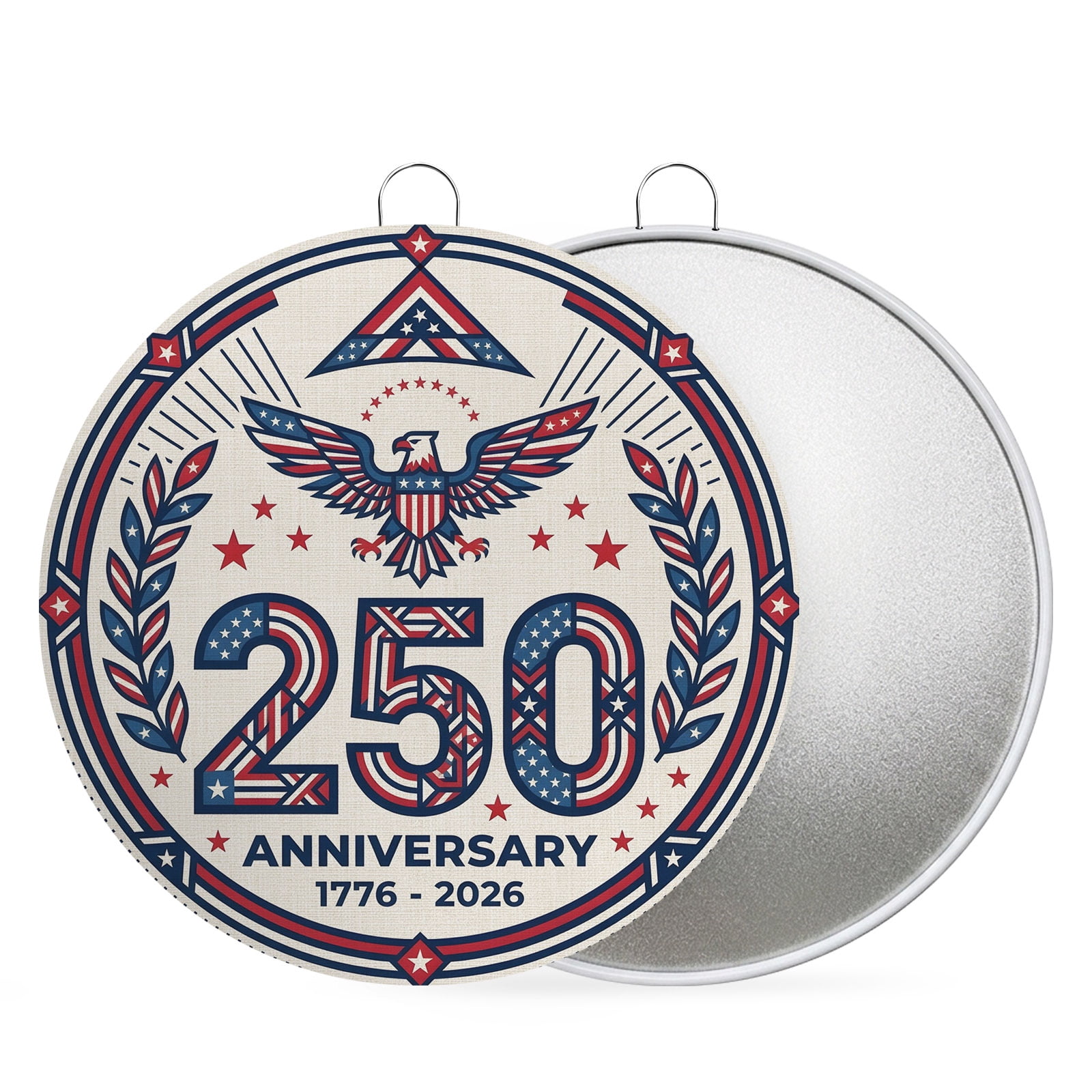 4th of July Round Metal Signs for Outside 250th Anniversary Tin Signs ...
