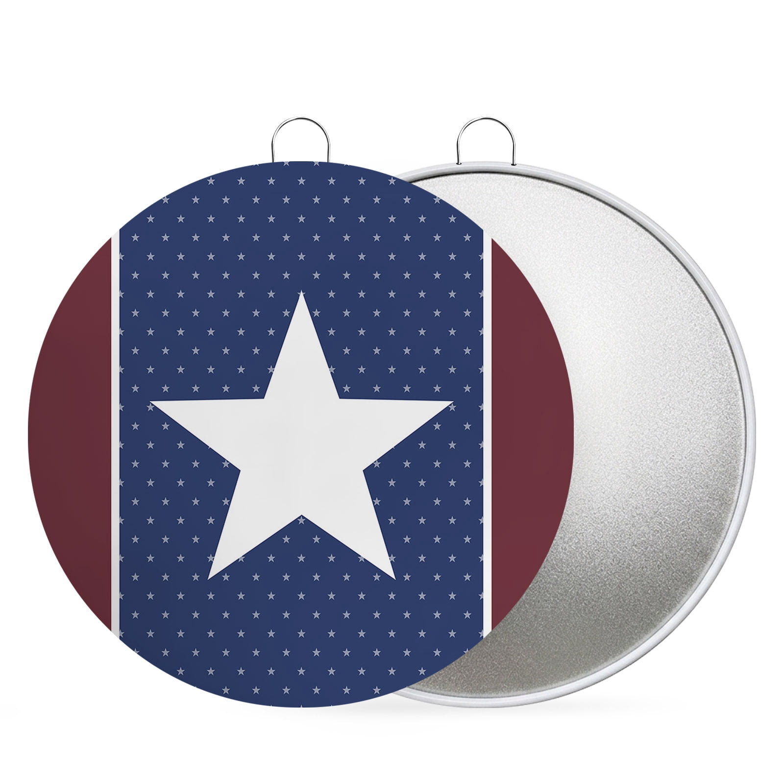 4th of July Round Metal Signs for Outside American Star Flag Tin Signs ...