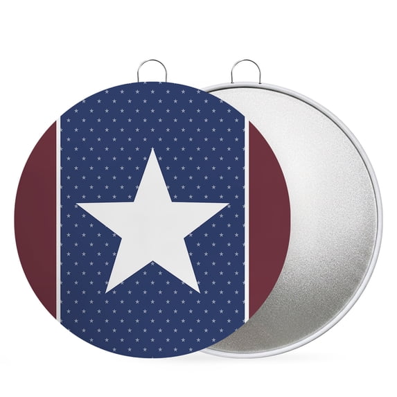 4th of July Round Metal Signs for Outside American Star Flag Tin Signs ...