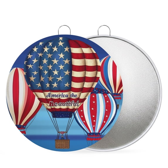 4th of July Round Metal Signs for Outside Hot Air Balloon Tin Signs ...