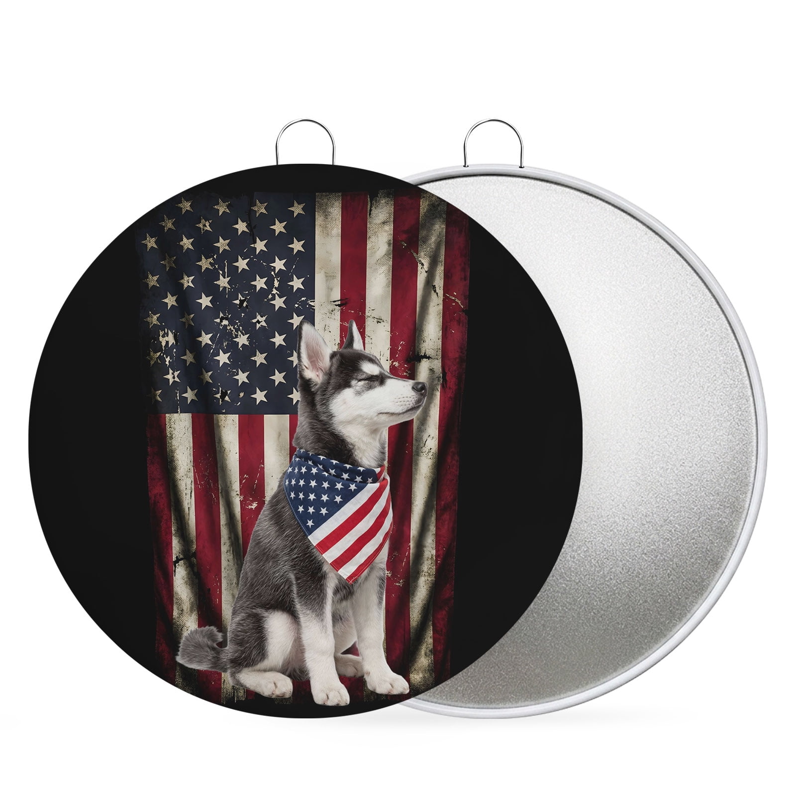 4th of July Round Metal Signs for Outside Loyal Husky Tin Signs ...