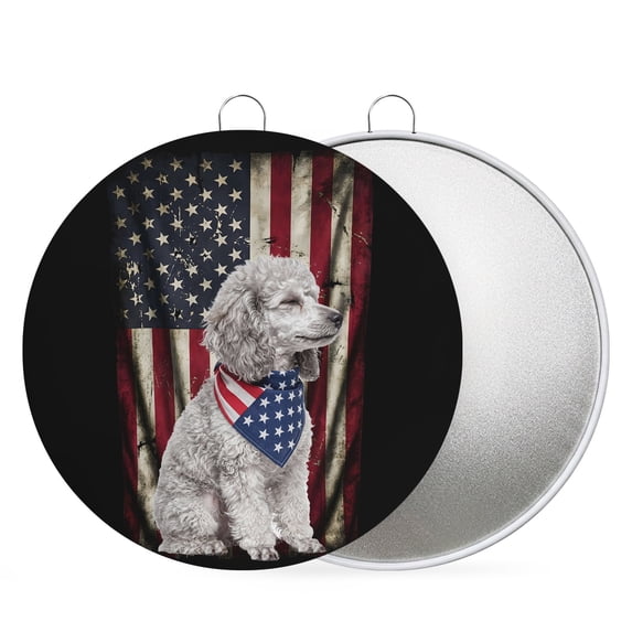 4th of July Round Metal Signs for Outside Loyal Poodle Tin Signs ...