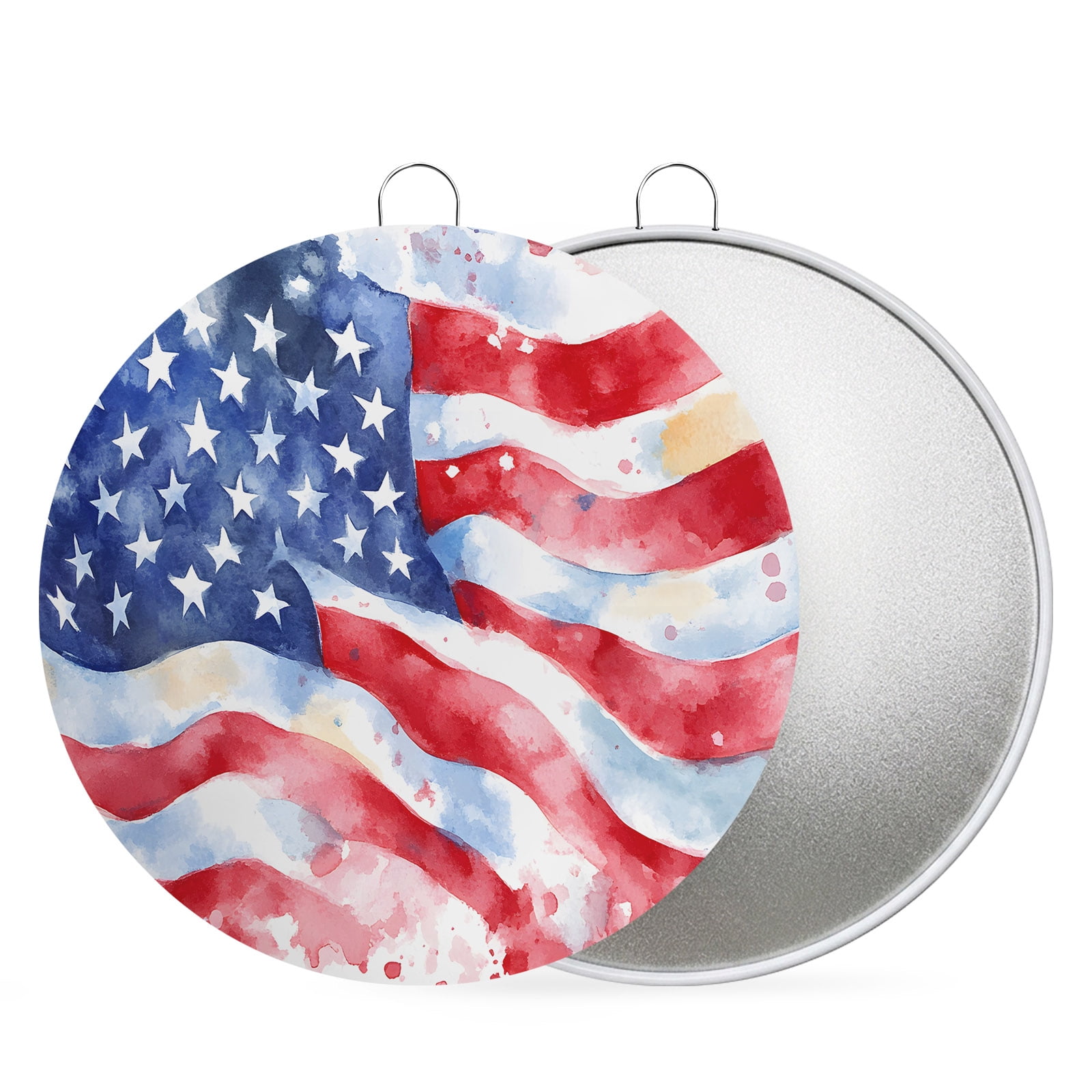 4th of July Round Metal Signs for Outside National Flag Tin Signs ...