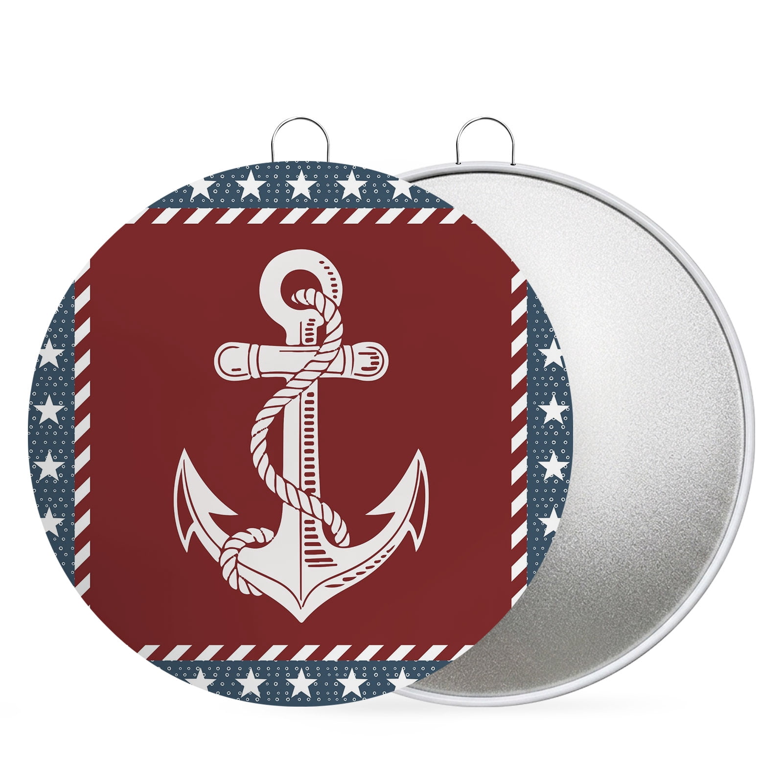 4th of July Round Metal Signs for Outside Nautical Anchor Tin Signs ...