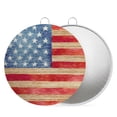 4th of July Round Metal Signs for Outside Patriotic American Flag Tin ...