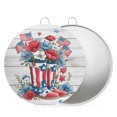 4th of July Round Metal Signs for Outside Patriotic Boots Tin Signs ...