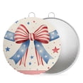 4th of July Round Metal Signs for Outside Patriotic Bow Tie Tin Signs ...