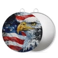 4th of July Round Metal Signs for Outside Patriotic Eagle Tin Signs ...