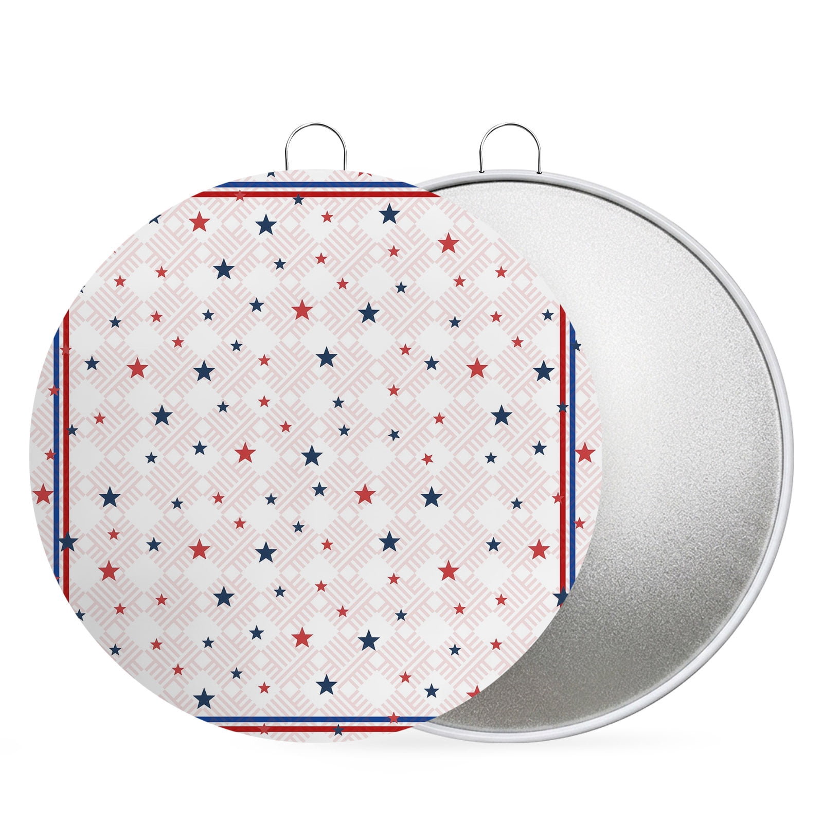4th of July Round Metal Signs for Outside Patriotic Star Stripes Tin ...