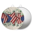 4th of July Round Metal Signs for Outside Patriotic Stars Stripes Tin ...