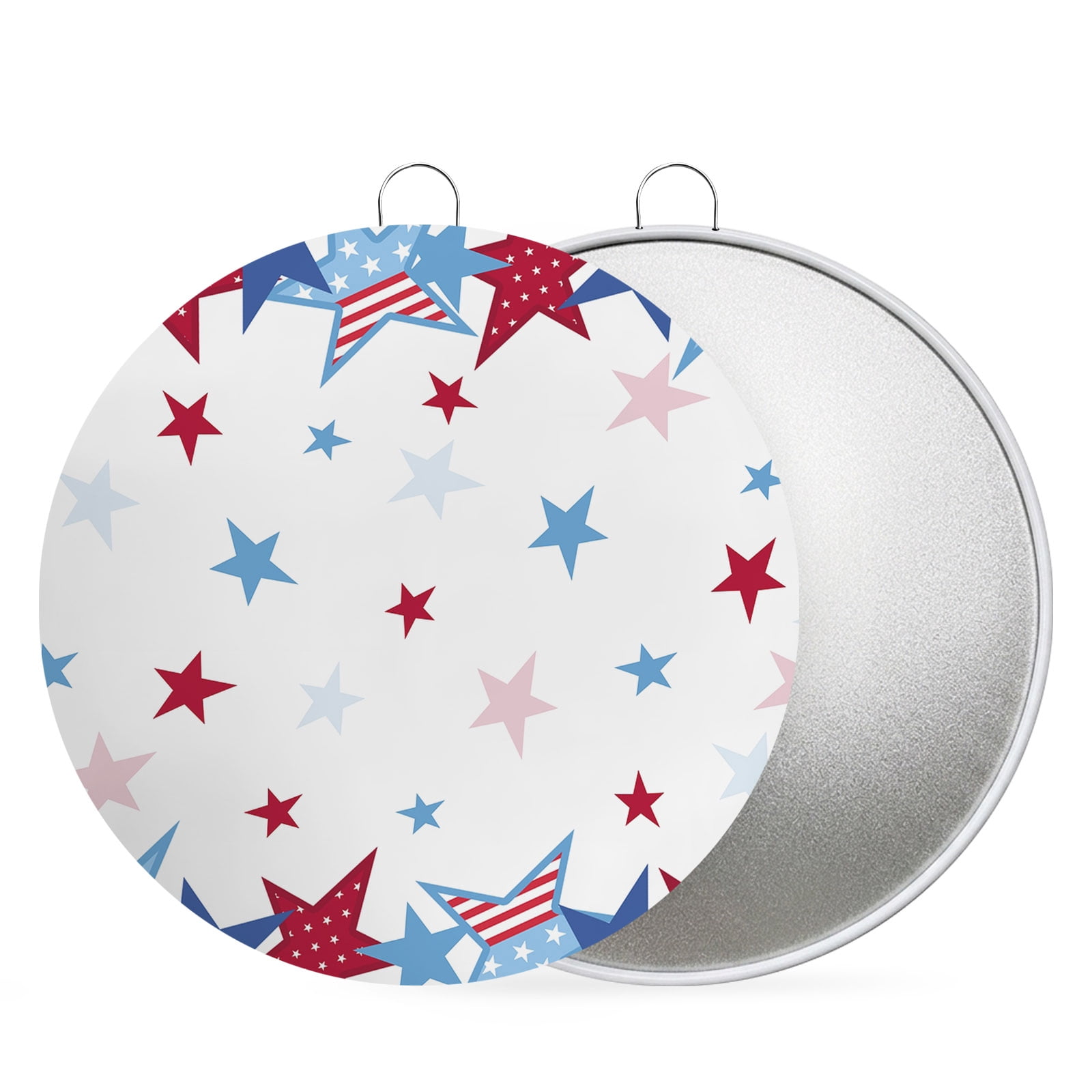 4th of July Round Metal Signs for Outside Patriotic Stars Tin Signs ...