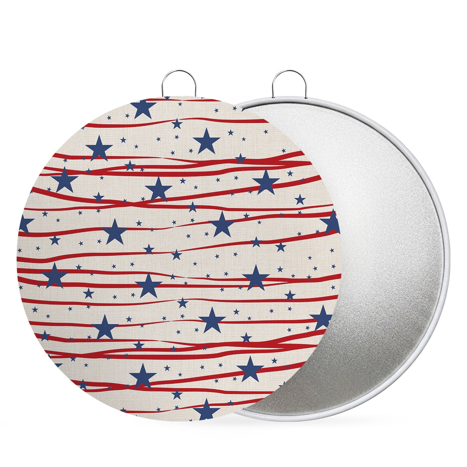 4th of July Round Metal Signs for Outside Patriotic Stars Tin Signs ...