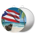 4th of July Round Metal Signs for Outside Puerto Rico Flag Tin Signs ...