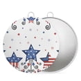 4th of July Round Metal Signs for Outside Star American Flag Tin Signs ...