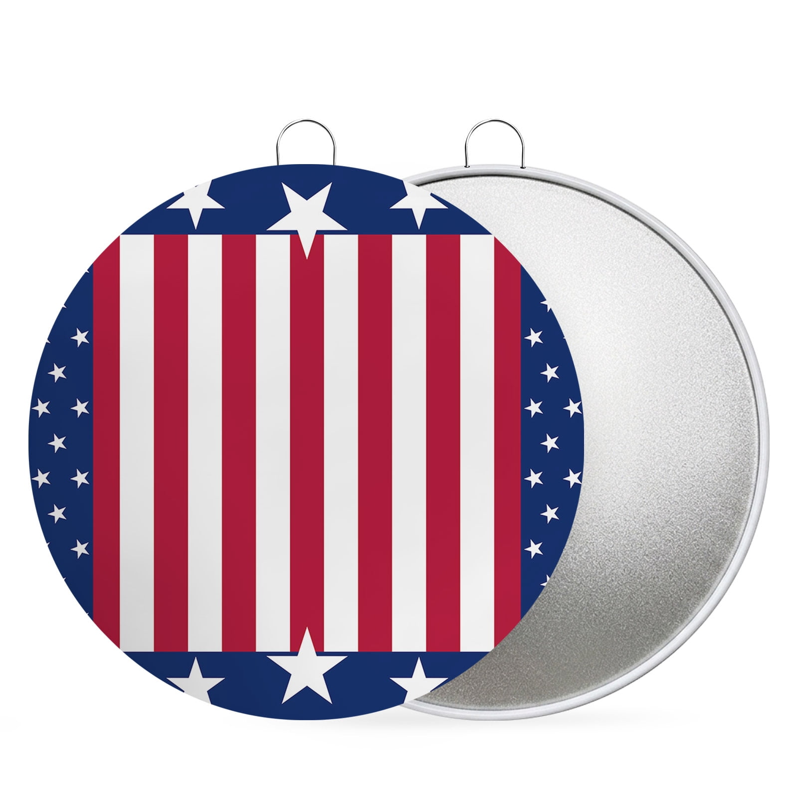 4th of July Round Metal Signs for Outside Stars American Flag Tin Signs ...
