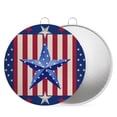 4th of July Round Metal Signs for Outside US Flag Rustic Tin Signs ...