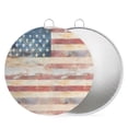 4th of July Round Metal Signs for Outside USA Flag Day Tin Signs ...