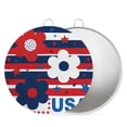 4th of July Round Metal Signs for Outside USA Star Stripes Tin Signs ...