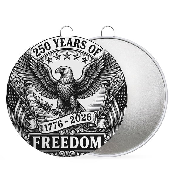 4th of July Round Metal Signs for Outside Years of Freedom Tin Signs ...