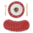 4th of July Round Placemats Set of 8 Red Independence Day Star Blue ...