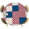 4th of July Round Tablecloth 36-44 Inch Round Fitted Table Cloth with ...