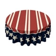 4th Of July Round Tablecloth Polyester Patriotic Star Table Cover ...
