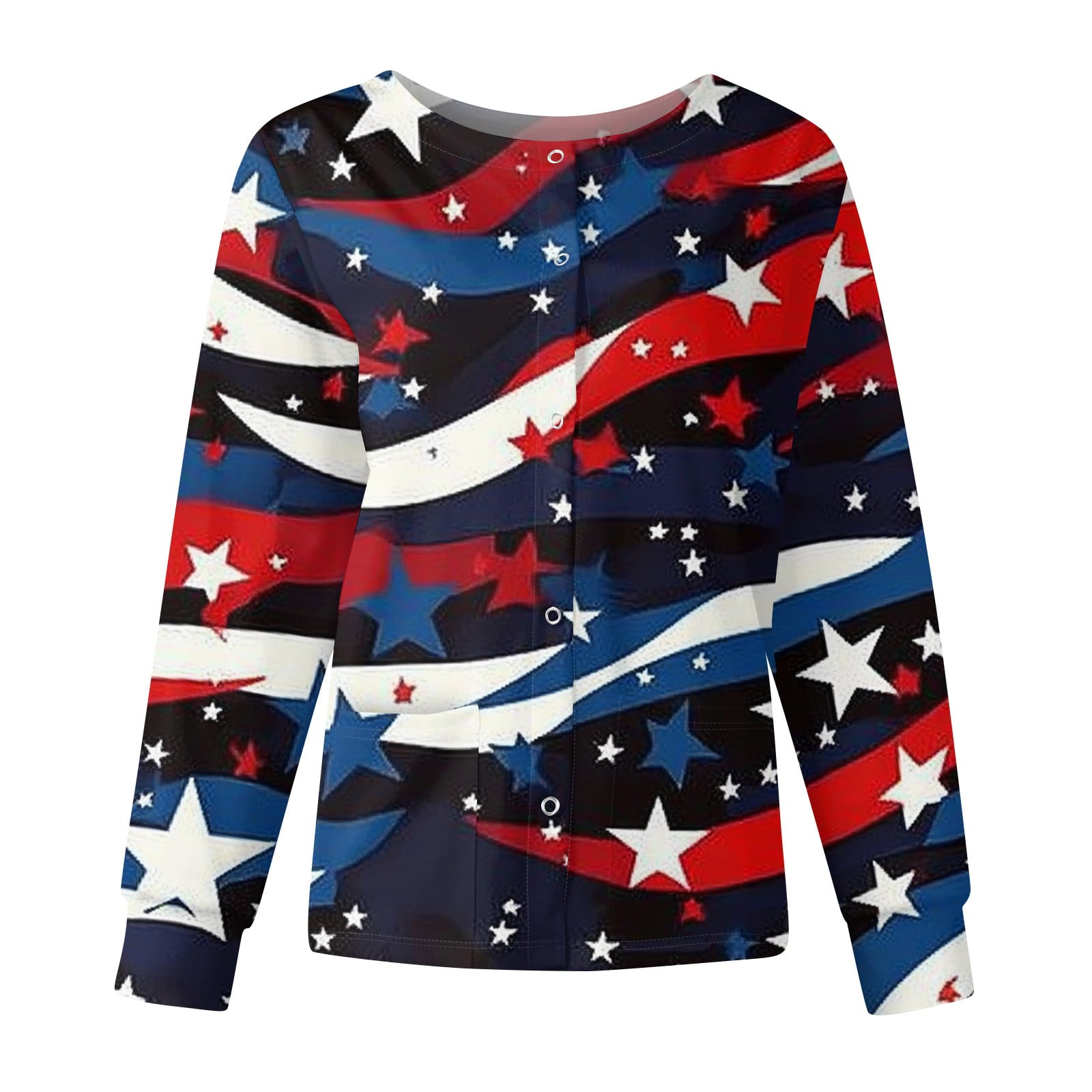 4th Of July Scrub Shirts for Women Scrub Jackets American Flag ...