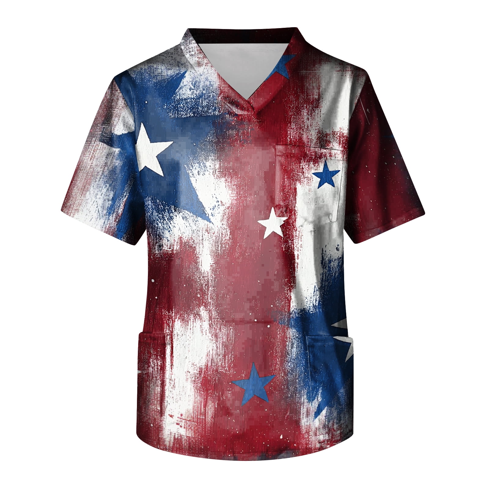 4th of July Scrubs Tops for Men 250th Anniversary USA Athletic-Inspired ...