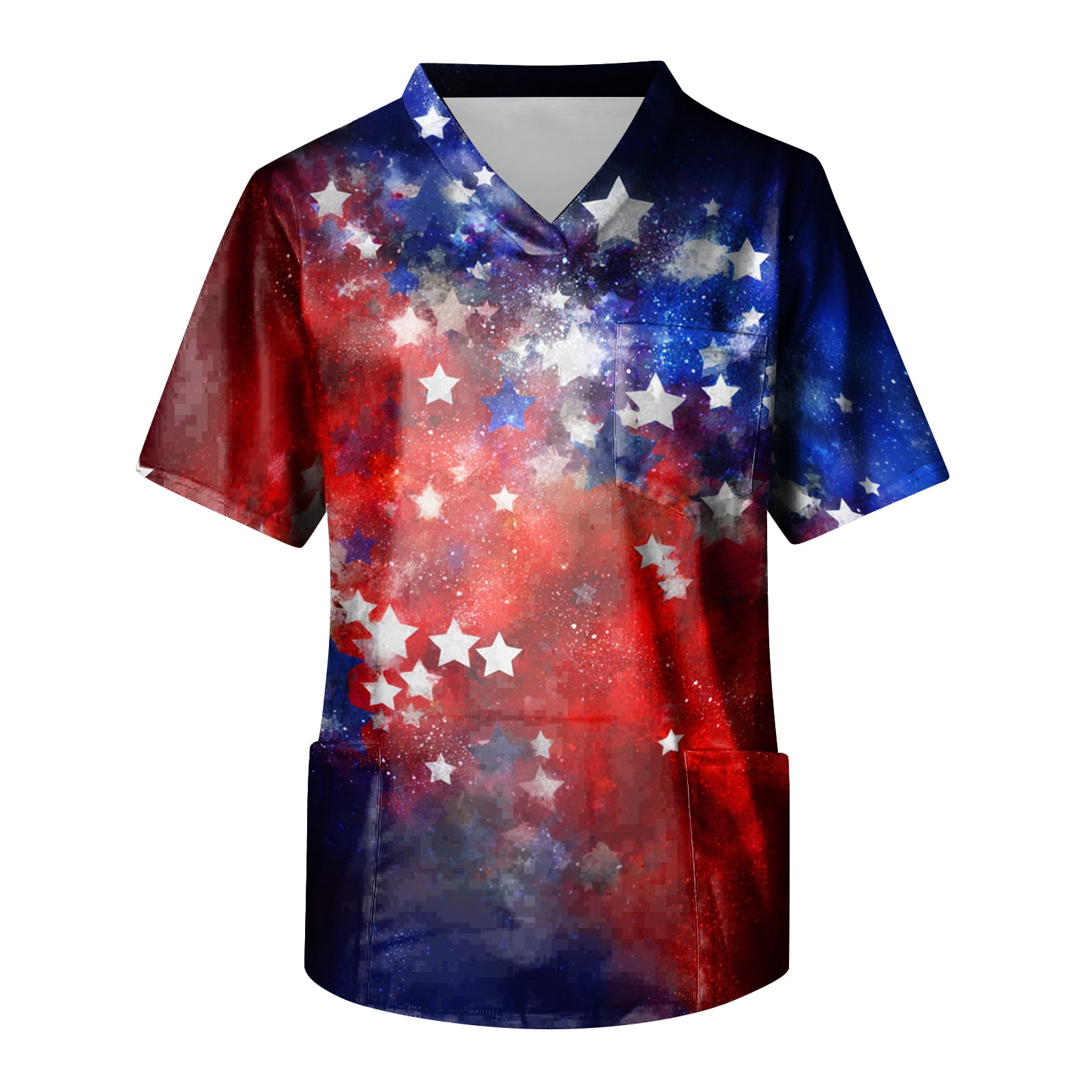 4th of July Scrubs Tops for Men 250th Anniversary USA Athletic-Inspired ...