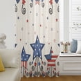 4th of July Sheer Curtains 84 Inch Length, Light Filtering Voile ...