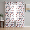 4th of July Sheer Curtains for Living Room Bedroom USA Flag Balloons ...