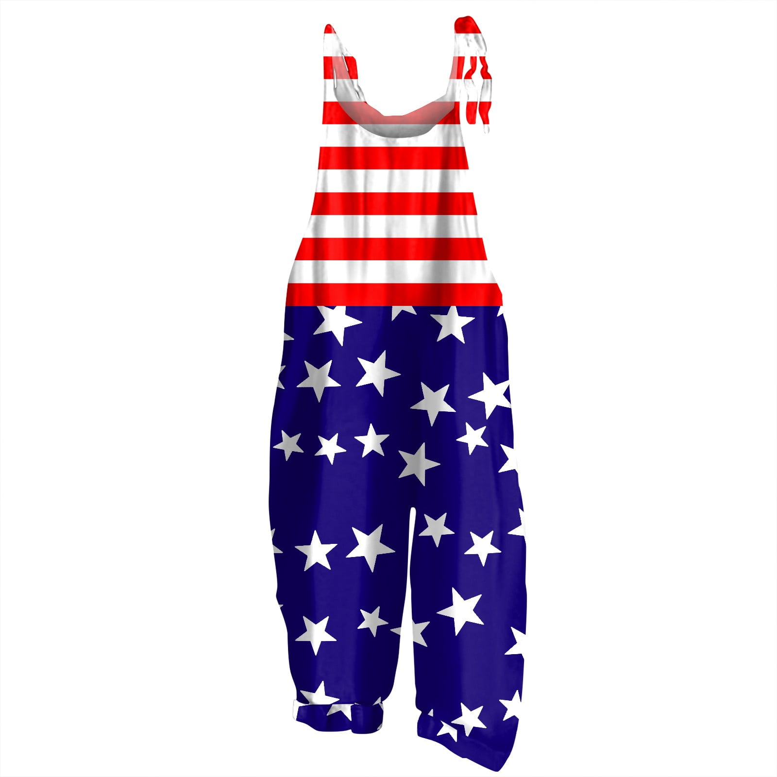 4th July Shirts Women Patriotic Rompers Wide Leg Summer Pants Stars Stripe Jumpsuits - Walmart.com