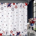 4th of July Shower Curtain, American Flag Independence President''s Day ...