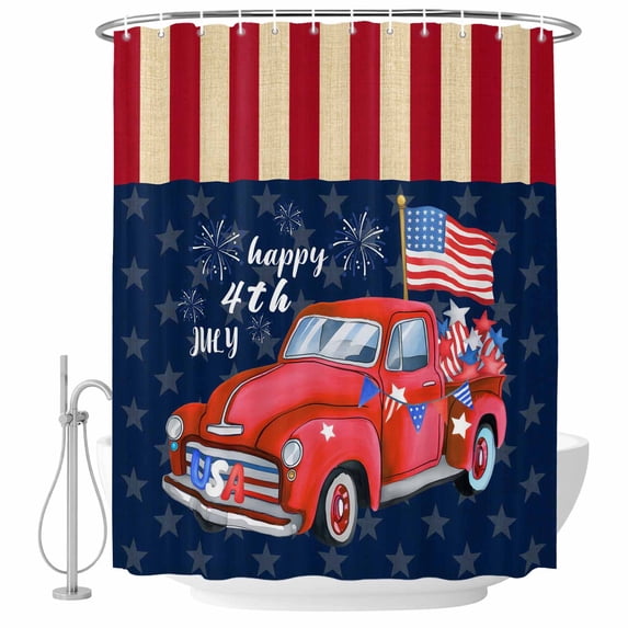 4th of July Shower Curtain, Waterproof Shower Curtains for Bathroom ...