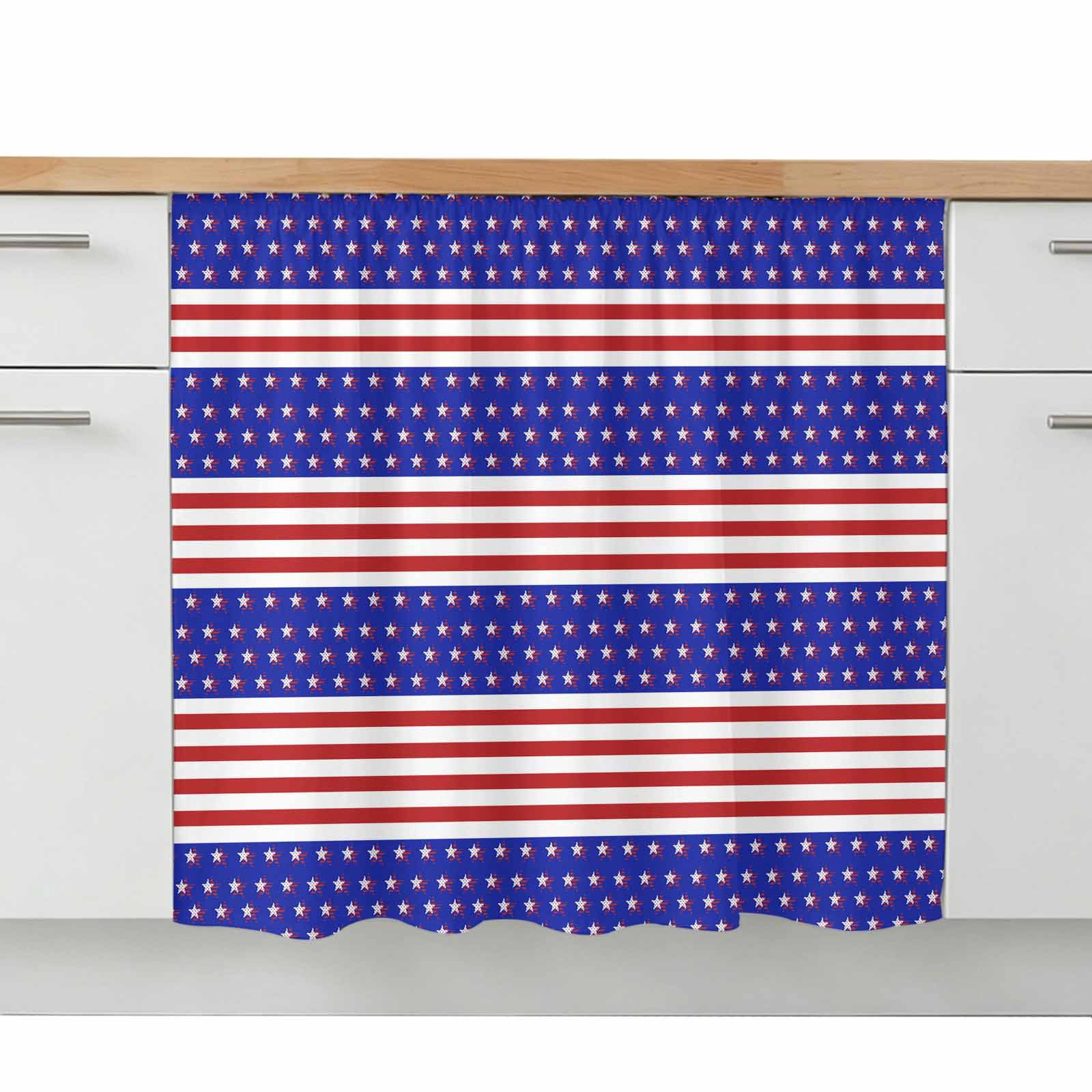 4th of July Sink Skirt 11"W x 13"L,Dustproof Under Sink Curtain Skirt ...
