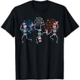 4th July Skeletons Dance Fireworks Patriotic Women Men Kids T-Shirt ...