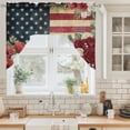 4th of July Swag Curtain Valance for Windows, Patriotic USA Flag Stars ...