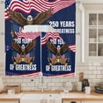 4th of July Swag Curtains Valance and Tier Set, Years of Greatness Bald ...