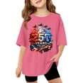 4th of July T-Shirts for Girls 250th Anniversary Patriotic Graphic ...