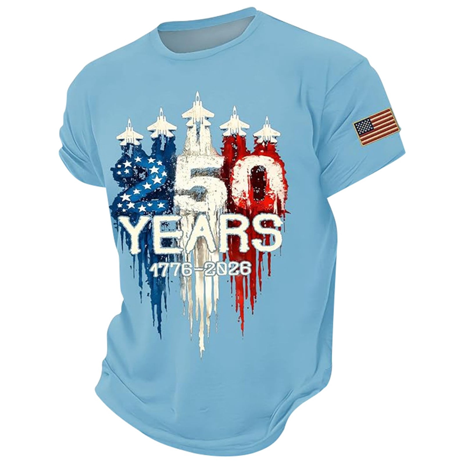 4th of July T Shirts for Men's 250th Anniversary Patriotic Graphic ...