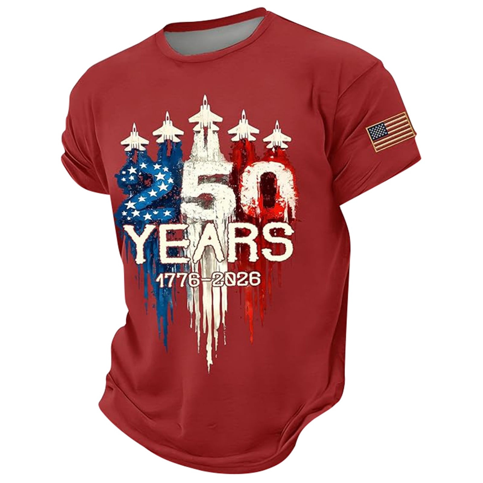 4th of July T Shirts for Men's 250th Anniversary Patriotic Graphic ...